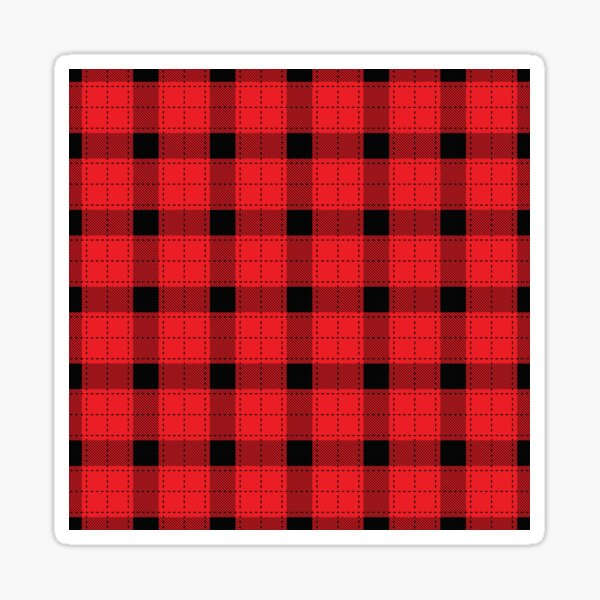 "Buffalo plaid pattern in red and black, Seamless background" Sticker ...