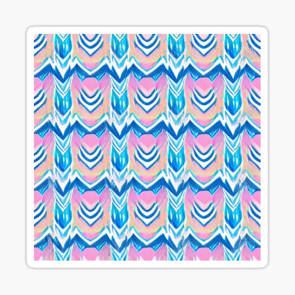 "Pastel Multi Color Zig Zag Seamless Pattern 1" Sticker for Sale by ...