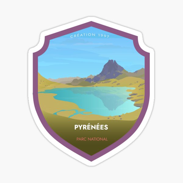 "Parc national des Pyrénées (France)" Sticker for Sale by rapazdesigns ...