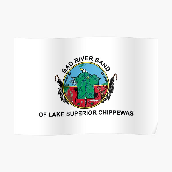 "Flag of Bad River Band of the Lake Superior Tribe of Chippewa Indians ...