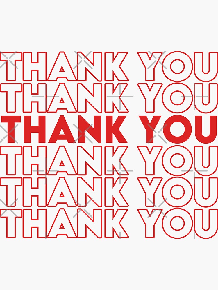 "Thank You Chinese" Sticker for Sale by SLCWearables | Redbubble