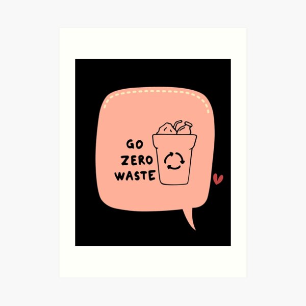 "go zero waste aesthetic save energy pink bubble speech illustration ...