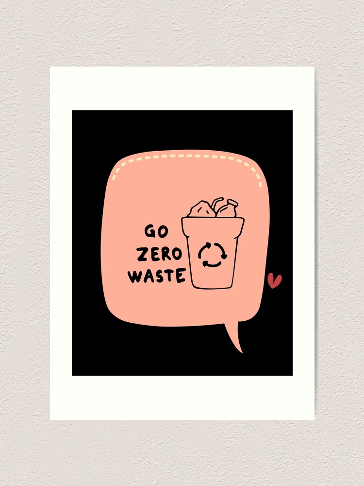 "go zero waste aesthetic save energy pink bubble speech illustration ...