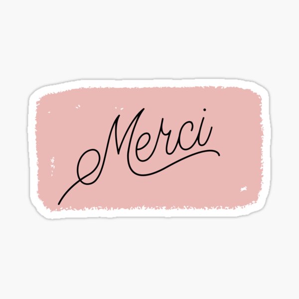 "Merci aesthetic french thanks thank you pink illustration love mercii ...