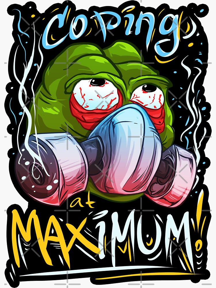 "Copium at MAXimum " Sticker for Sale by yashik | Redbubble