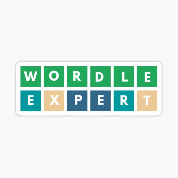 "Wordle expert, Wordle champ and Wordle legend." Sticker for Sale by ...
