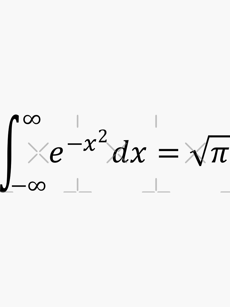 "Gaussian Integral Equation" Sticker for Sale by ScienceCorner | Redbubble