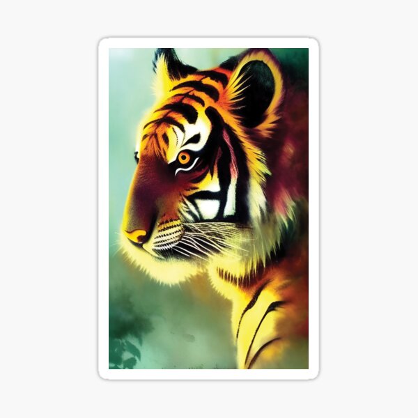 "Tiger " Sticker for Sale by AImageX | Redbubble