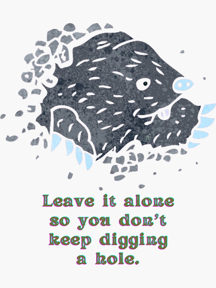 "Digging Mole" Sticker for Sale by LibrosBOOKtique | Redbubble