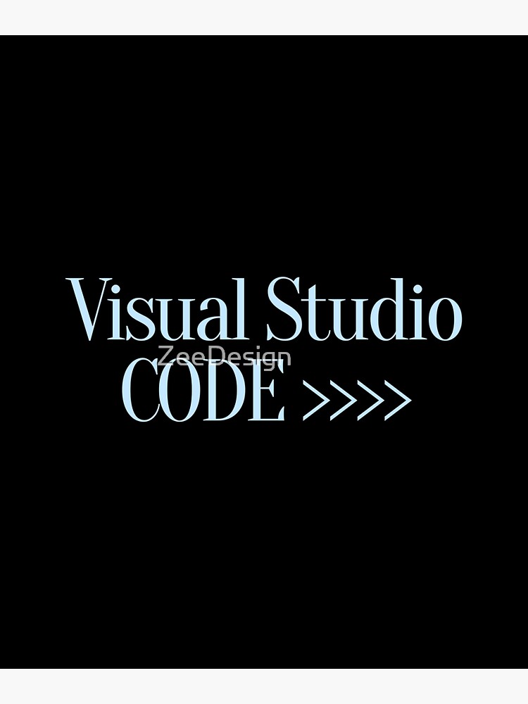 "Visual Studio Code >>>" Sticker for Sale by ZeeClothing | Redbubble