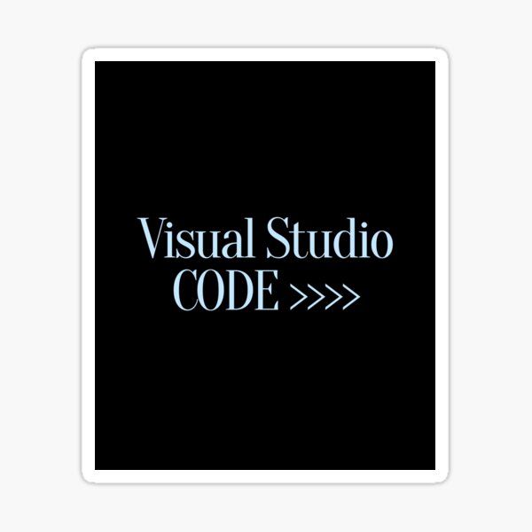 "Visual Studio Code >>>" Sticker for Sale by ZeeClothing | Redbubble