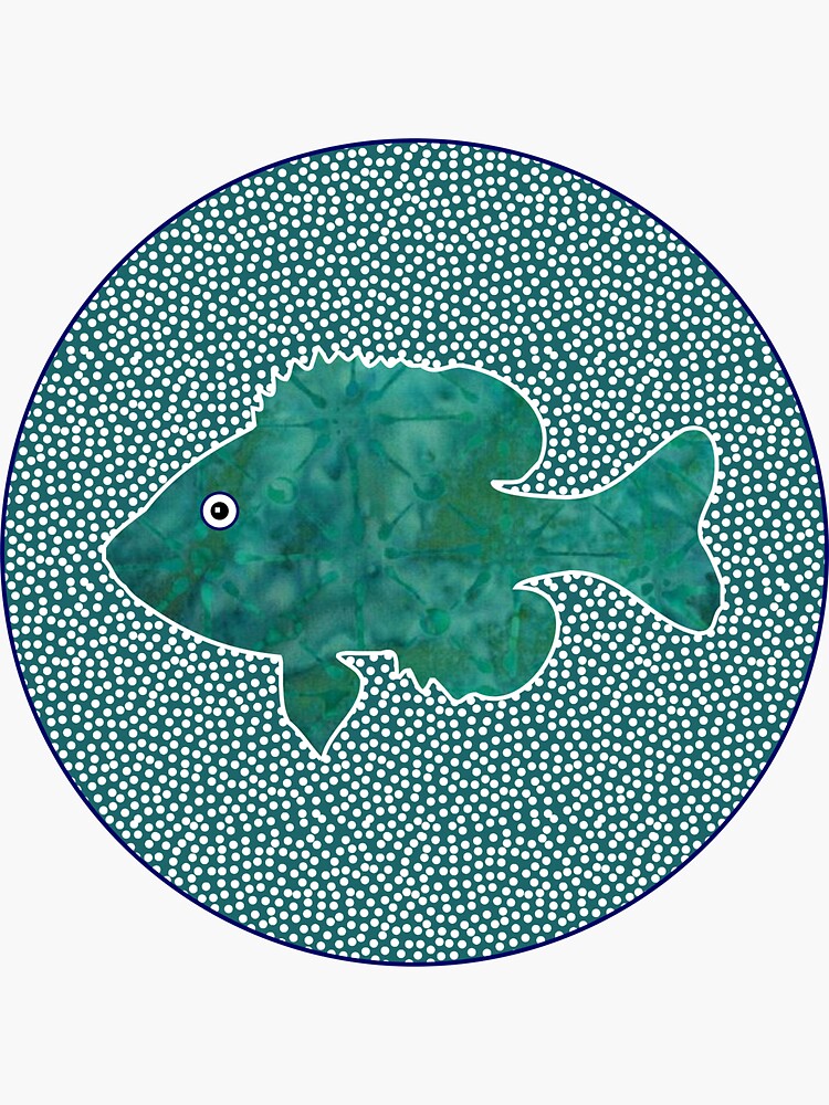 "PATCHWORK FISH FRIENDS" Sticker for Sale by MinnMar | Redbubble