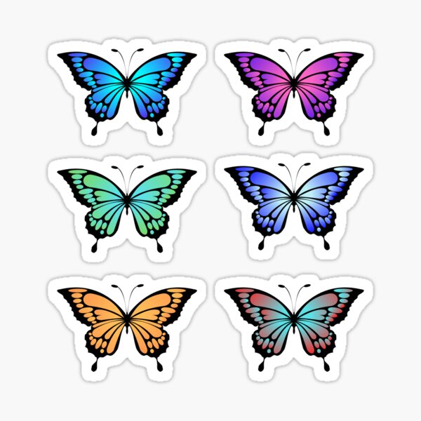 "Butterfly Sticker Pack" Sticker for Sale by calibrit | Redbubble