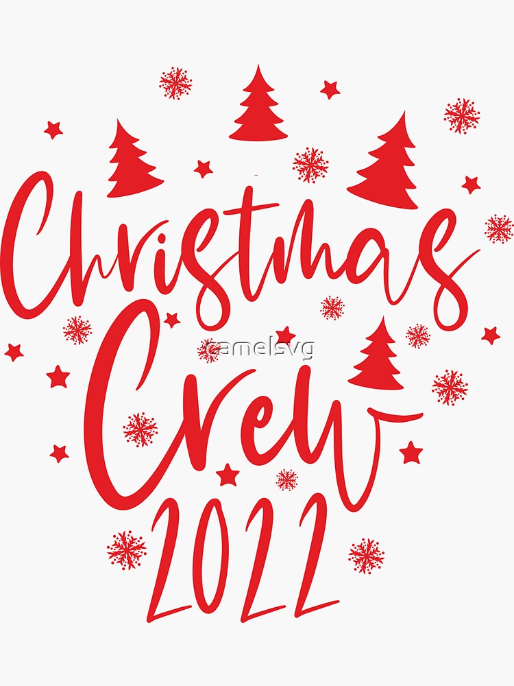 "Merry Christmas crew" Sticker for Sale by camelsvg | Redbubble
