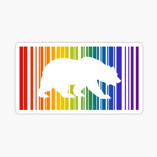 "Gay Bear Barcode" Sticker for Sale by Sleazoid | Redbubble