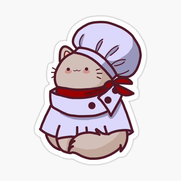 "Chef kitty" Sticker for Sale by reea735 | Redbubble