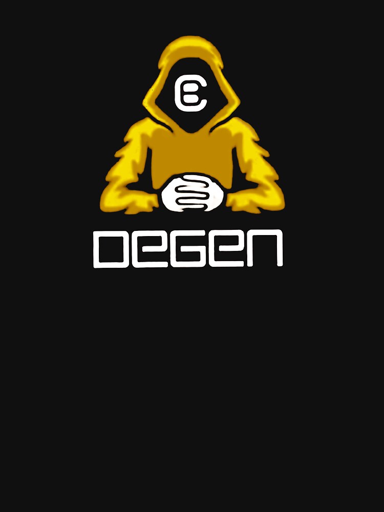 "Crypto Banter DEGEN Yellow Logo" Essential T-Shirt for Sale by MJermyn ...
