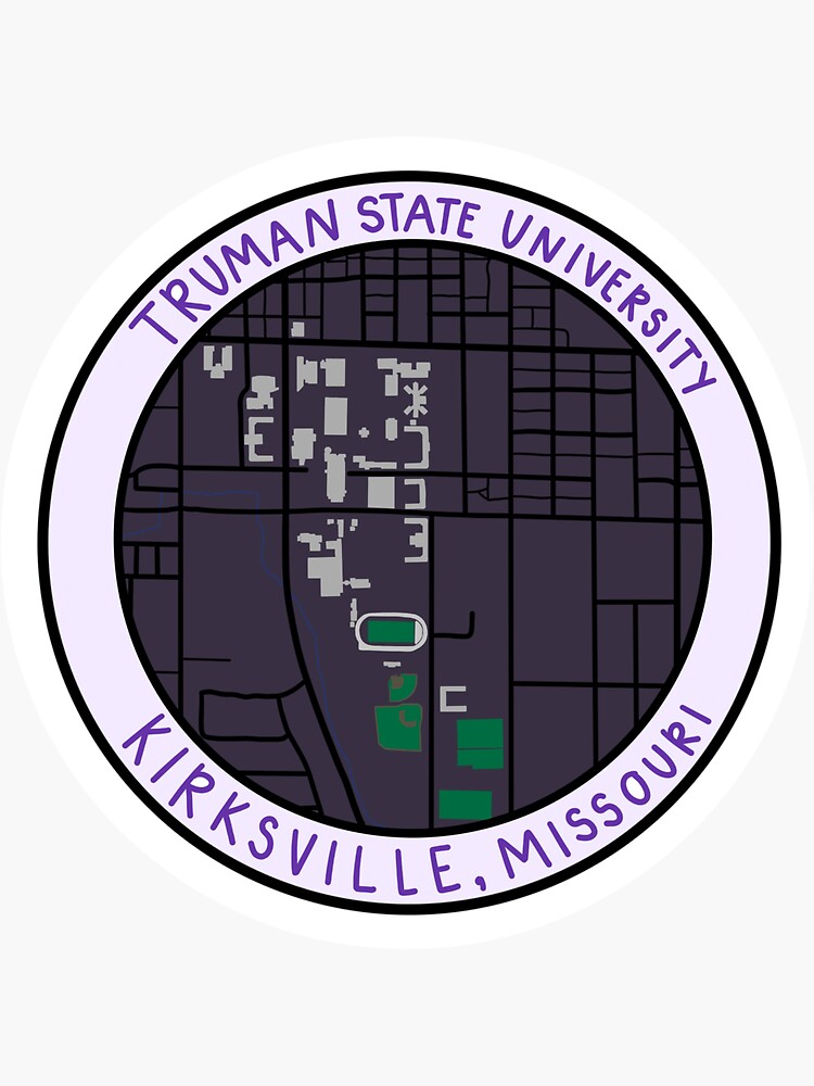 "Truman State University Map" Sticker for Sale by enberens | Redbubble
