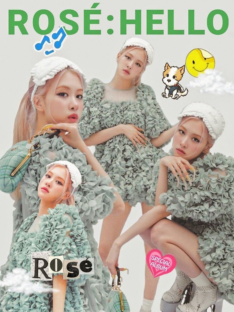 "Rose Kpop Aesthetic Magazine Cover 90s Fashion Acubi" Sticker for Sale ...
