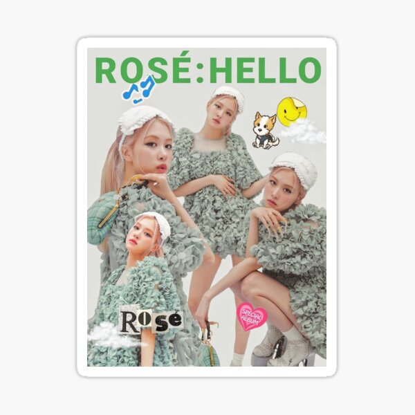 "Rose Kpop Aesthetic Magazine Cover 90s Fashion Acubi" Sticker for Sale ...