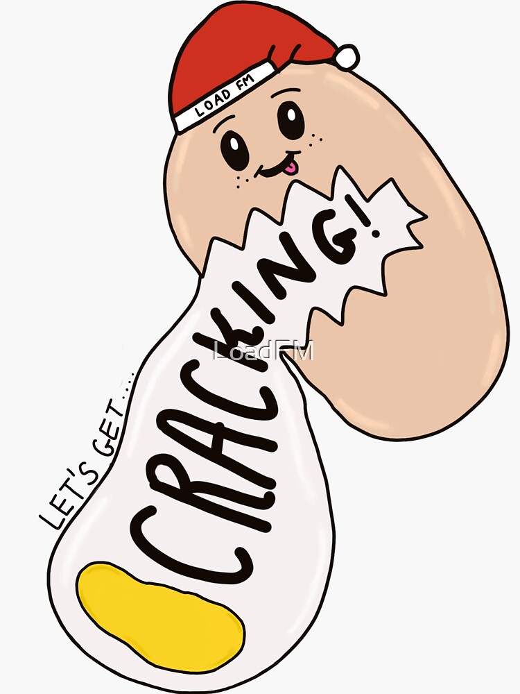 "Christmas Let's Get Cracking!" Sticker for Sale by LoadFM | Redbubble