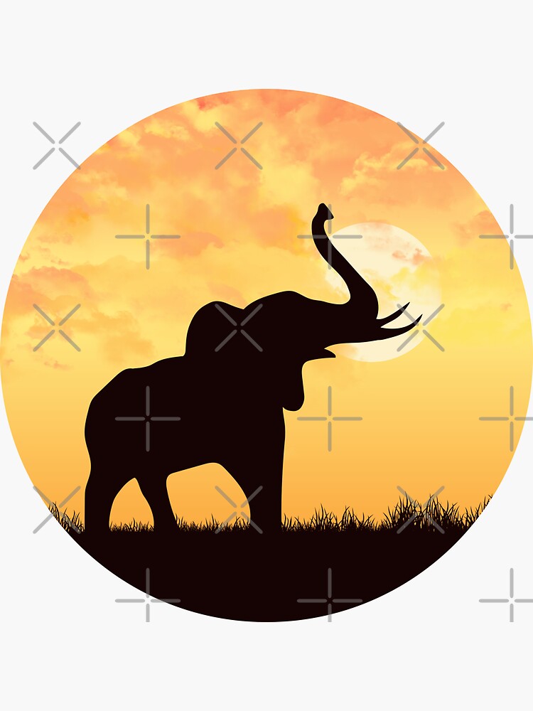 "Vintage retro sunset art of zoo" Sticker for Sale by kiloGraphic07 ...
