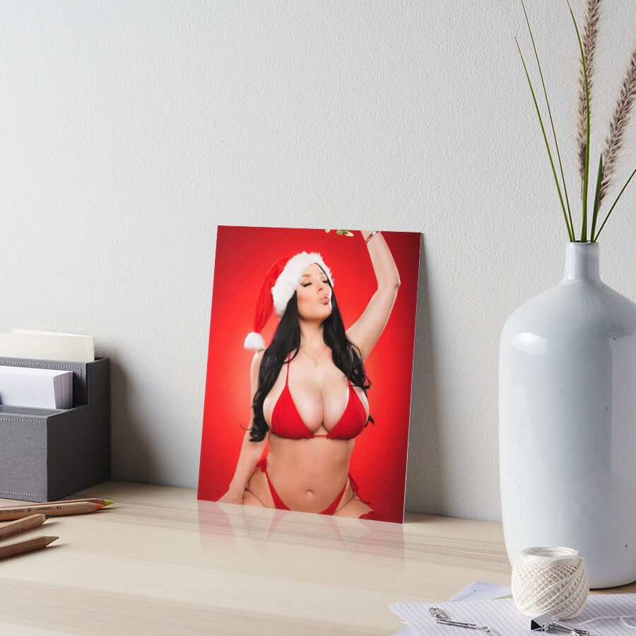 "Xmas Boobs Angela White Busty " Art Board Print for Sale by cybertrunk | Redbubble