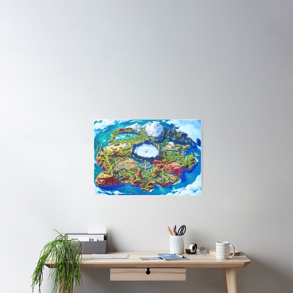 "Paldea Map" Poster for Sale by Biochao | Redbubble