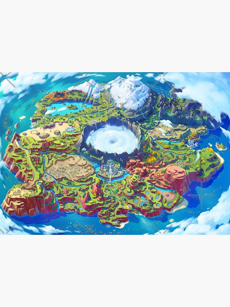 "Paldea Map" Poster for Sale by Biochao | Redbubble