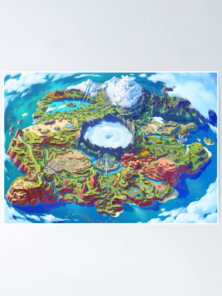 "Paldea Map" Poster for Sale by Biochao | Redbubble