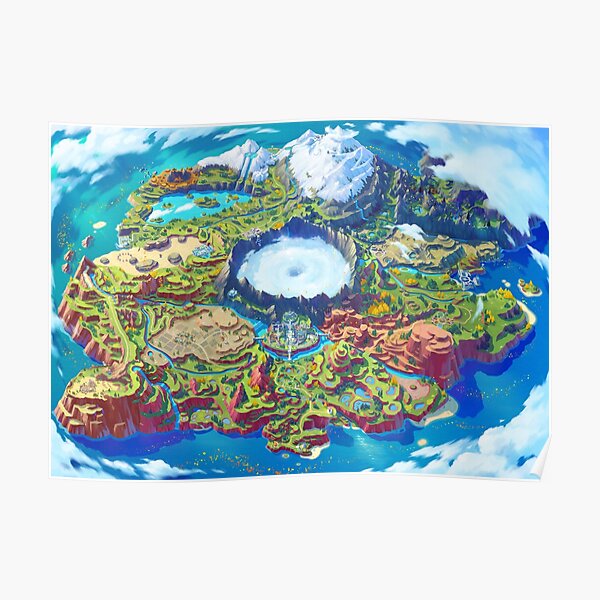"Paldea Map" Poster for Sale by Biochao | Redbubble