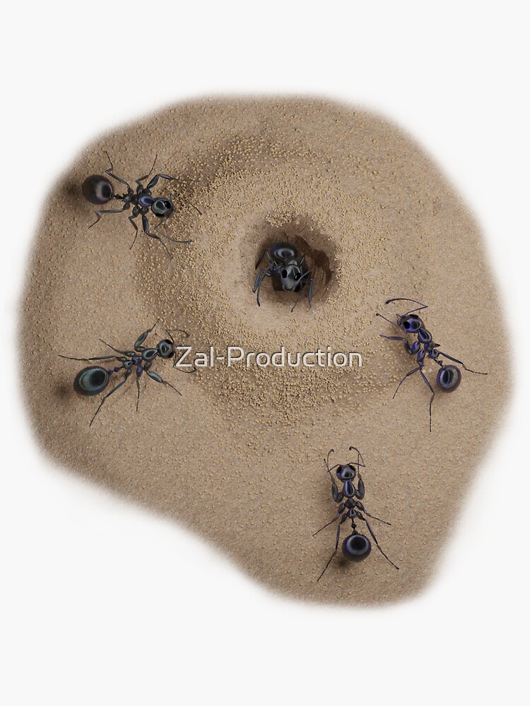 "The anthill and its ants" Sticker for Sale by Zal-Production | Redbubble