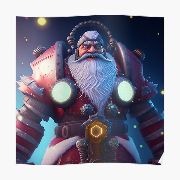 "Santa Claus Buffed Guardian Outfit" Poster for Sale by InsterDesign ...