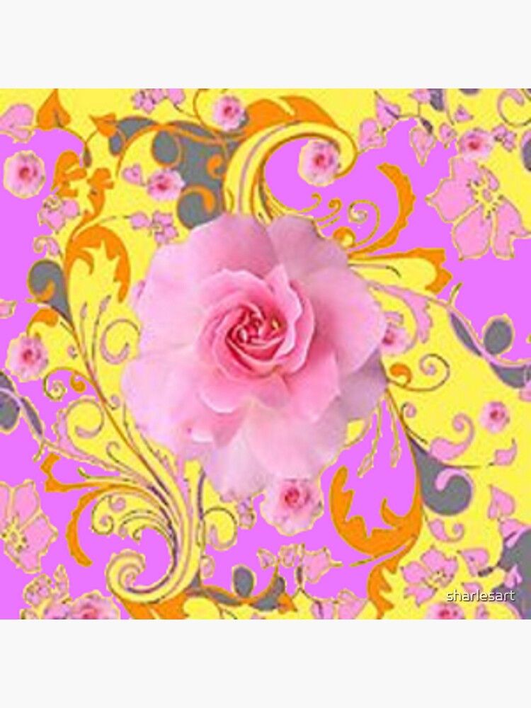 "PINK GARDEN ROSE ABSTRACT SPRING PATTERN ART" Sticker for Sale by ...