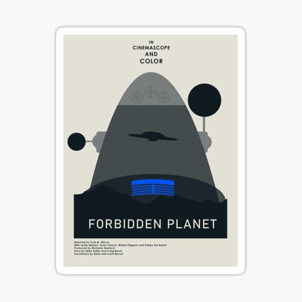 "Forbidden Planet Poster" Sticker for Sale by Roller711 | Redbubble