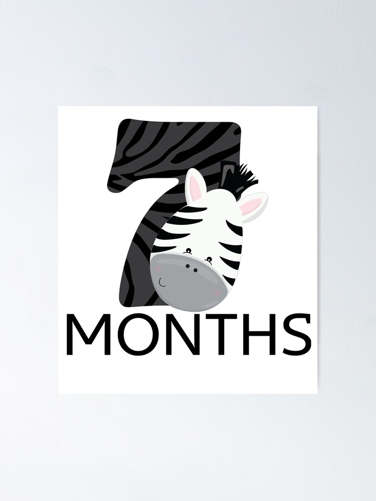 "7 Months Old Baby Milestone. Jungle/ Safari theme" Poster for Sale by ...