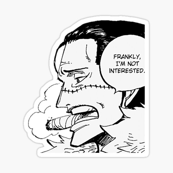 "Crocodile "Frankly I'm not interested"" Sticker for Sale by ...