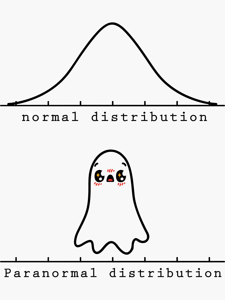 "Normal Paranormal Distribution" Sticker for Sale by HIGHNEO | Redbubble