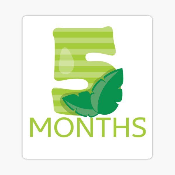 "5 Months Old Milestone. Jungle/ Safari theme" Sticker for Sale by ...