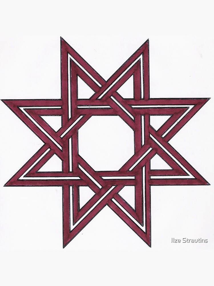 "Latvian Auseklis in flag colours" Sticker for Sale by Ilze Strautins ...