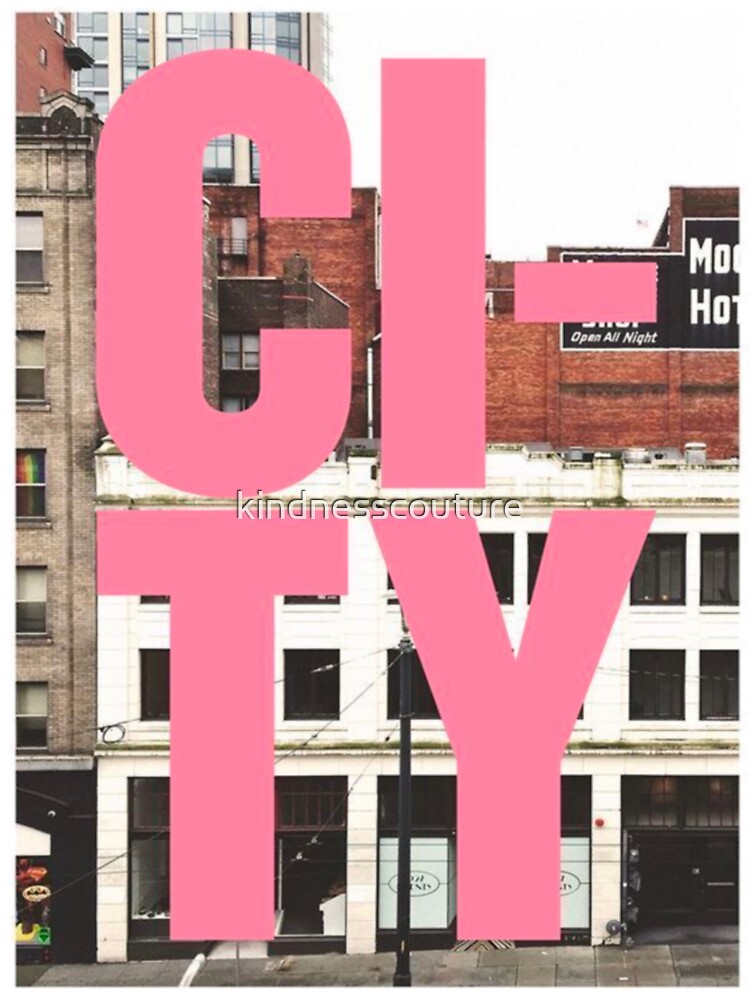 "LIFE IN THE CITY" Sticker for Sale by kindnesscouture | Redbubble