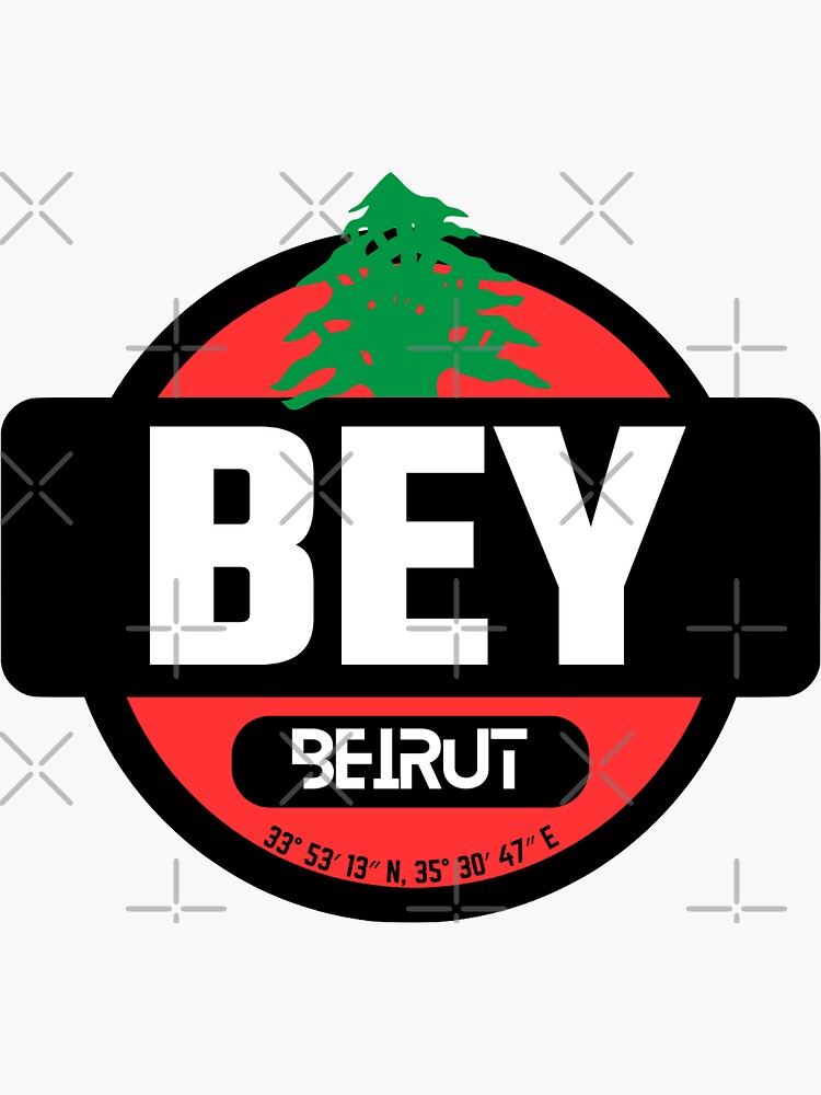 "Beirut City Iconic gps sticker" Sticker for Sale by LeddsoDello ...