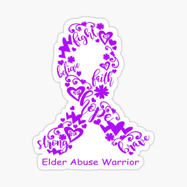 "Elder Abuse Warrior - Elder Abuse Ribbon Strong Hope Believe Fight ...