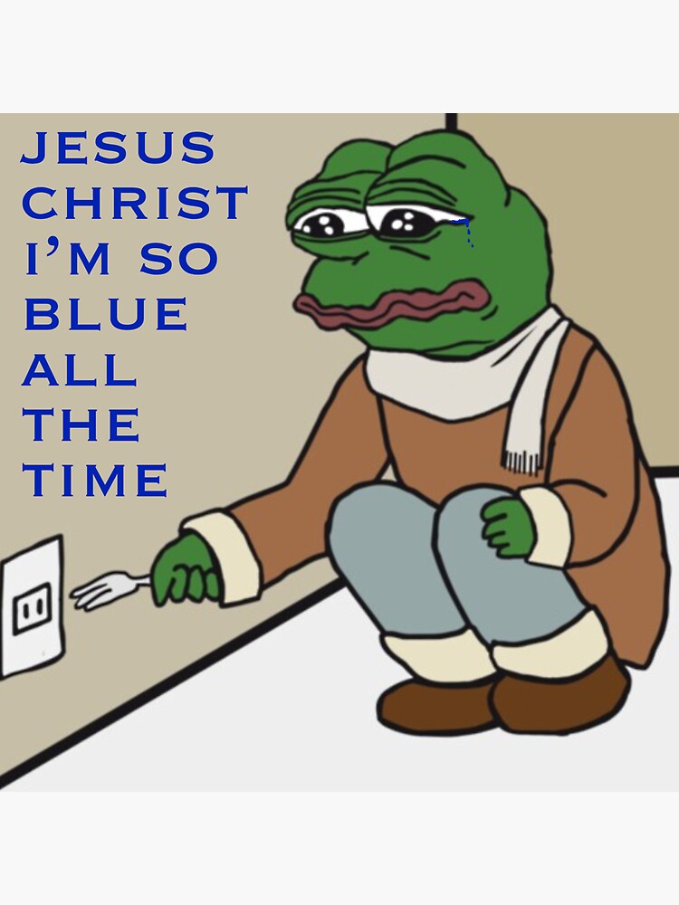 "funeral lyrics sad pepe" Sticker for Sale by mkayy-s | Redbubble