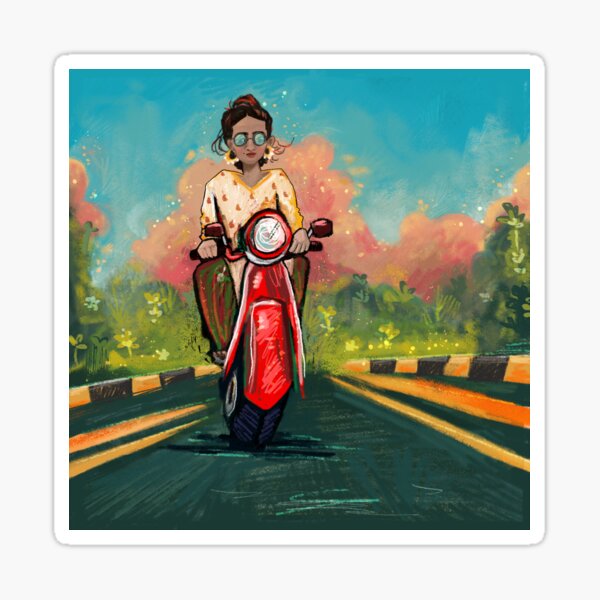 "Joyland inspired bike ride" Sticker for Sale by onemorehumera | Redbubble