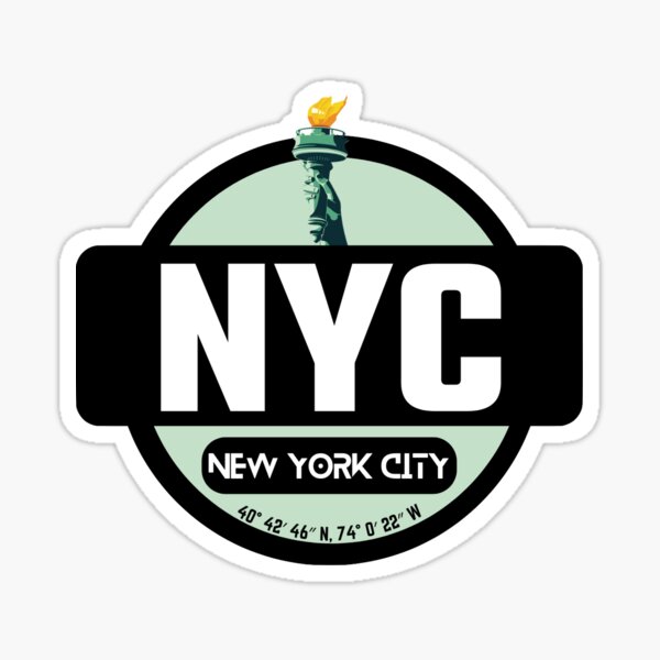 "New York City Iconic Sticker" Sticker for Sale by LeddsoDello | Redbubble