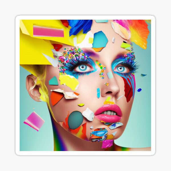 "Face Collage Art" Sticker for Sale by CartoonrBOY | Redbubble