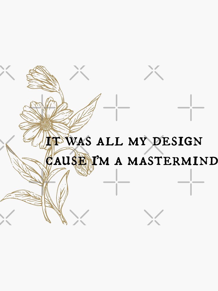"mastermind!" Sticker for Sale by theerastour | Redbubble