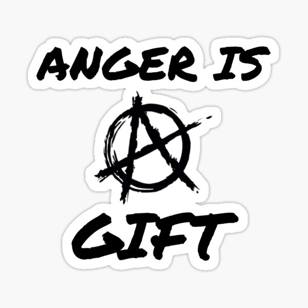 "Anger Is A Gift" Sticker for Sale by Indigorunner | Redbubble
