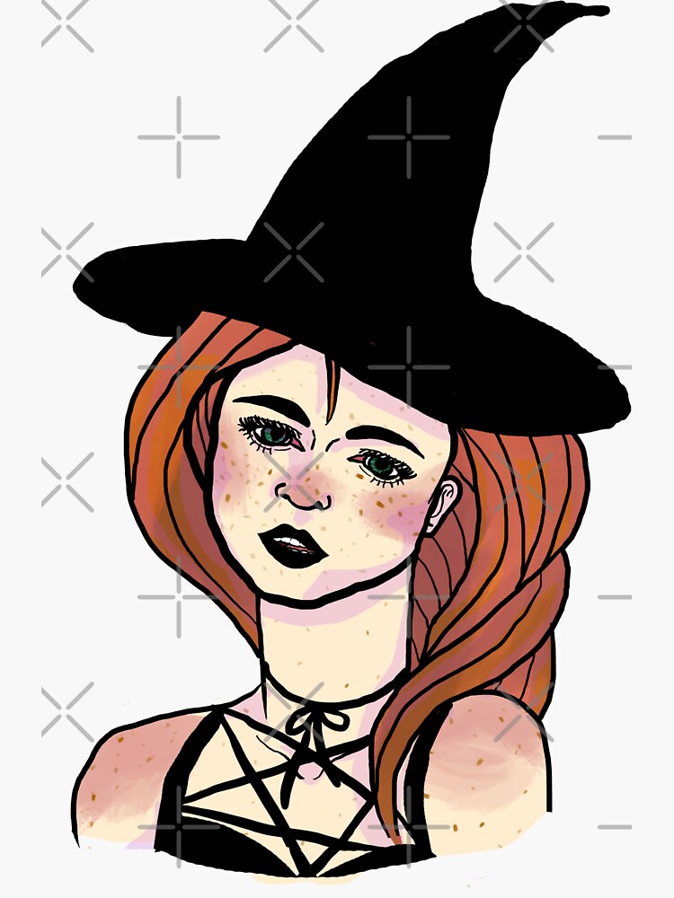 "Ginger Witch" Sticker by SkyGirls | Redbubble